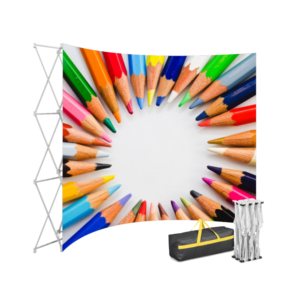 Expandable Banner Wall Curved - ellie-vate